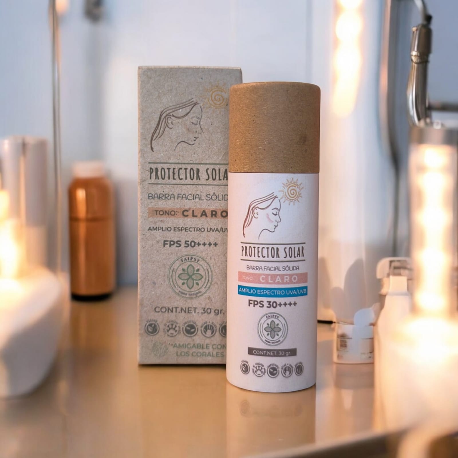 Bloqueador Facial en Barra con Color FPS 50 30 gr – FaipsyGaia